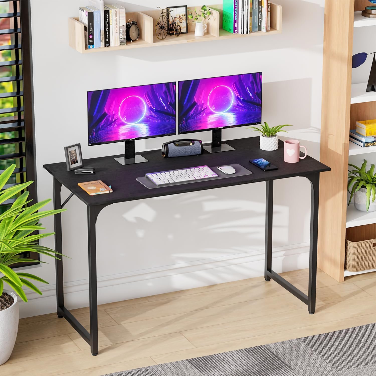 PayLessHere 47 inch Computer Desk Gaming Desk Multi-Function Writing ...